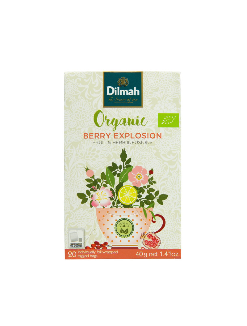 Thé noir Ceylan fruits rouges - Boîte 20 sachets | DILMAH