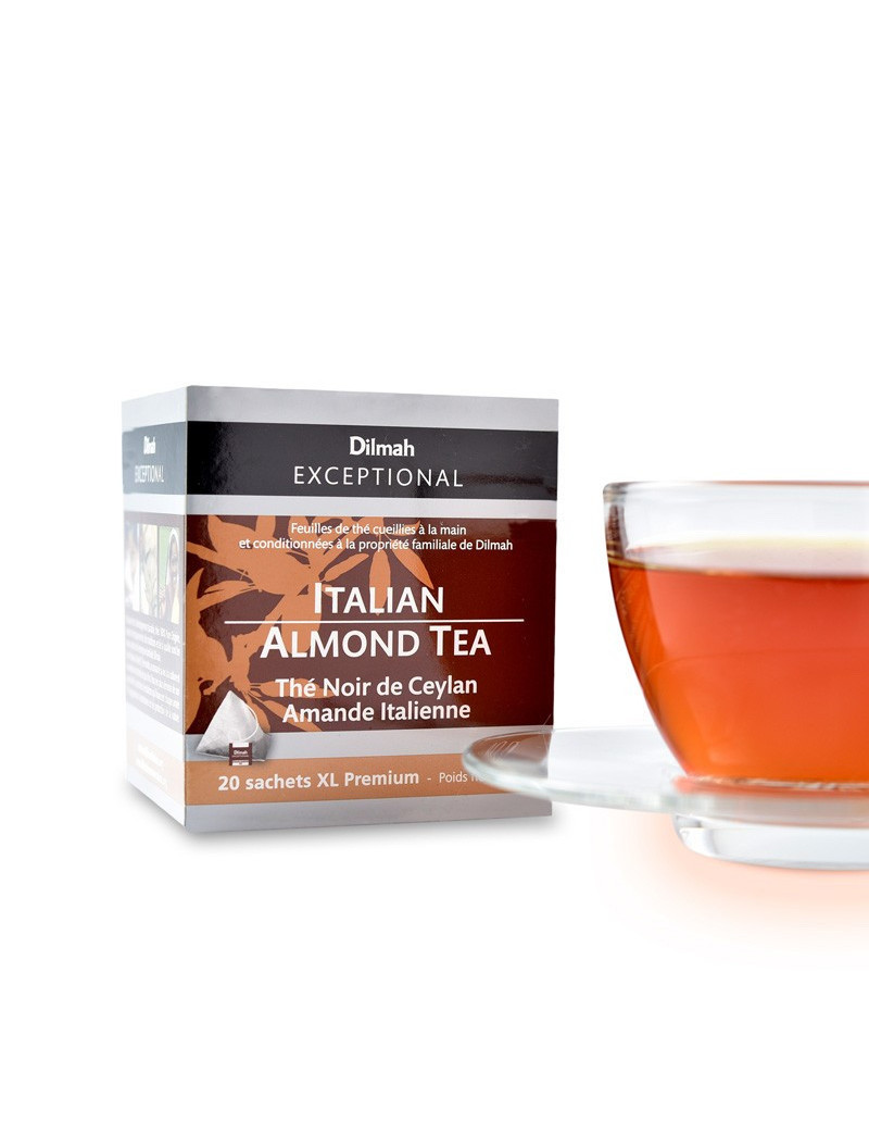 Thé noir Ceylan amande italienne - Boîte 20 sachets | DILMAH